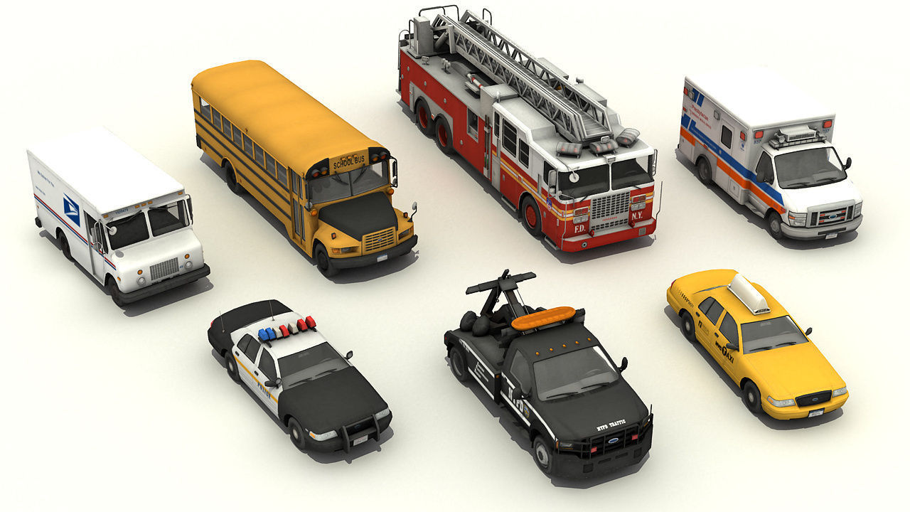 Cars Pack 01 3D Model Game ready - CGTrader.com