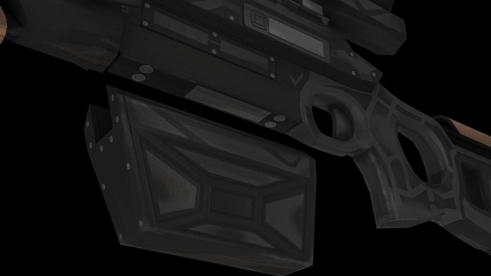 Sci-fi gauss rifle free VR / AR / low-poly 3D model | CGTrader