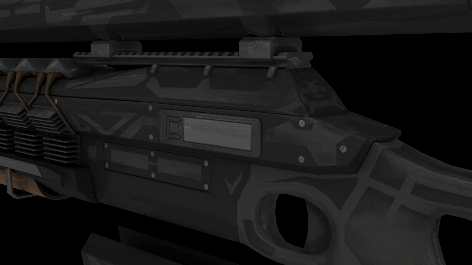 Sci-fi gauss rifle free VR / AR / low-poly 3D model | CGTrader