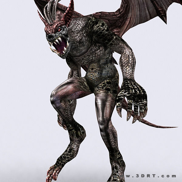 Gargoyle monster 3D Model Game ready animated rigged - CGTrader.com