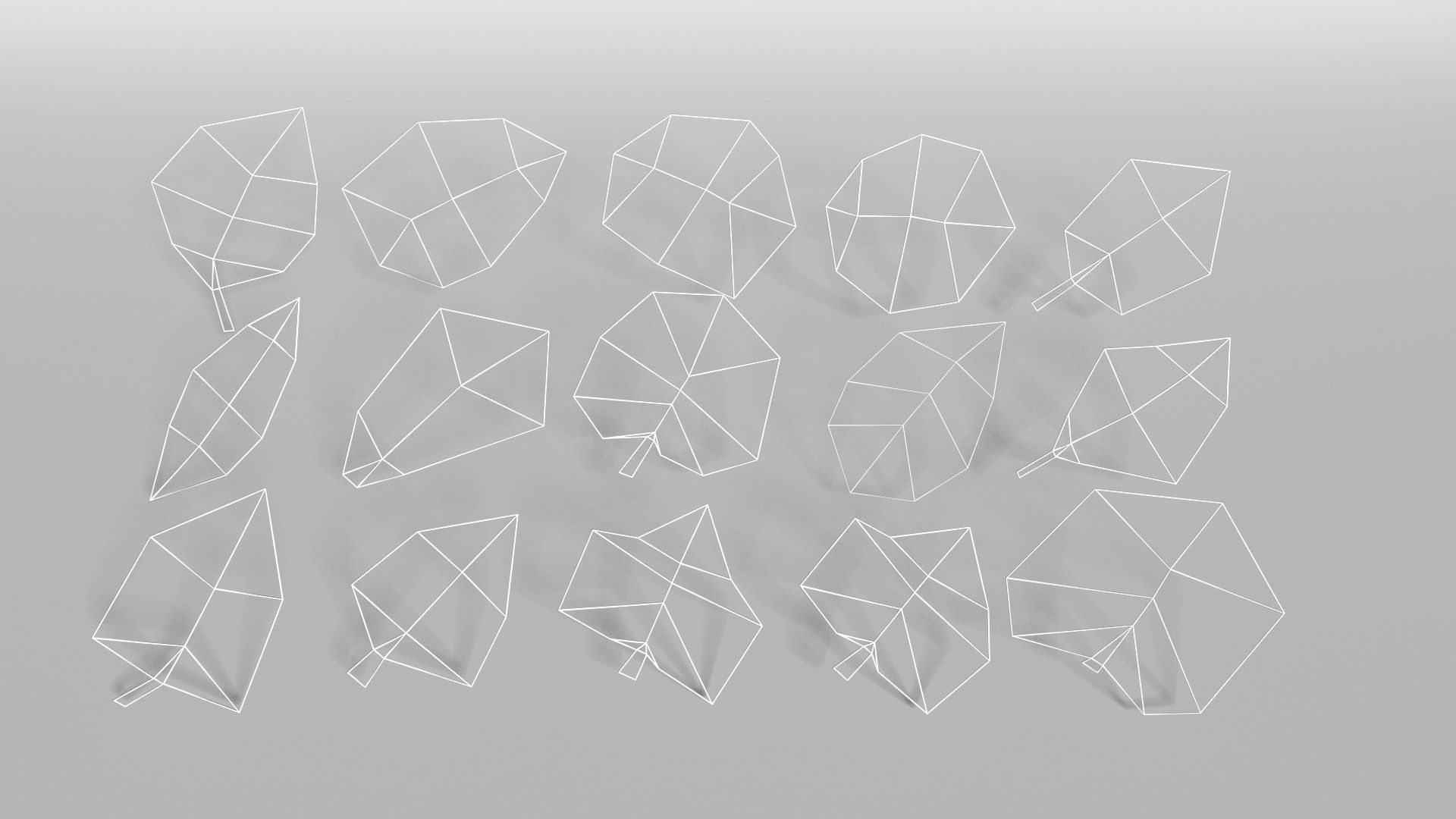 3D model Lowpoly Leaves Pack VR / AR / low-poly | CGTrader