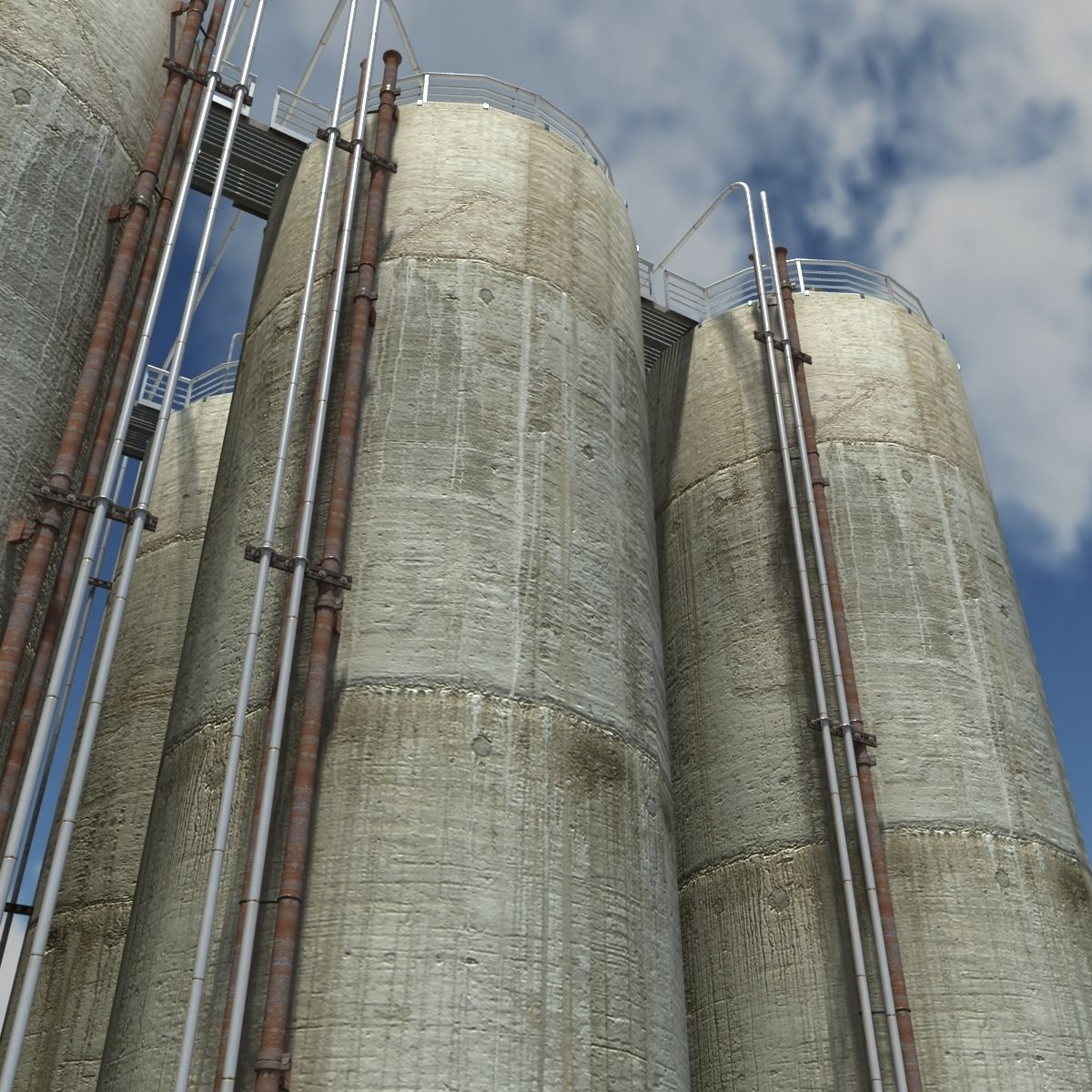 3D model Chemical Silos Low Poly 3d Moldel VR / AR / low-poly | CGTrader