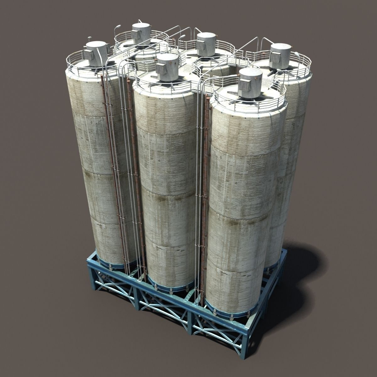 3D model Chemical Silos Low Poly 3d Moldel VR / AR / low-poly | CGTrader