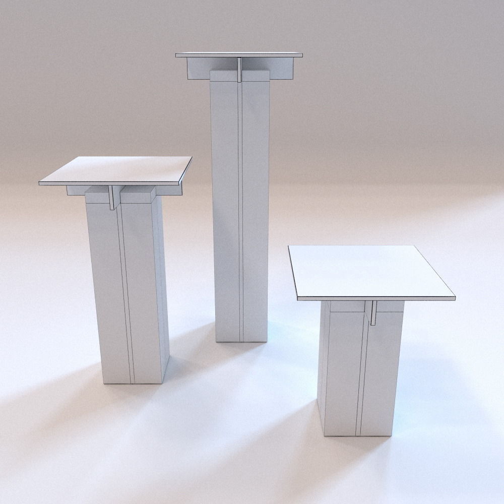 3D model Roche Bobois - Small furniture Tenere stools VR / AR / low ...