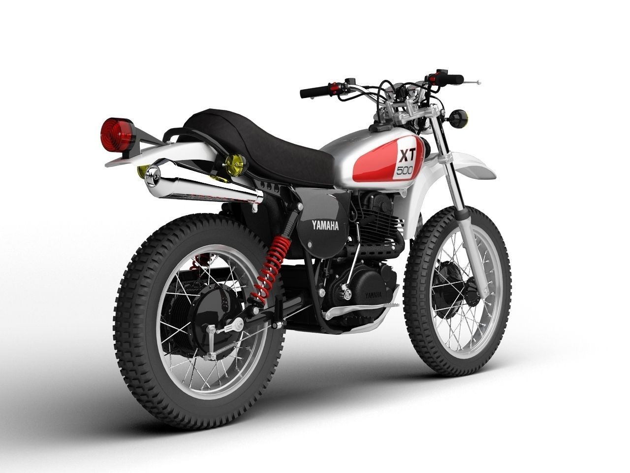 Yamaha XT500 1975 3D model | CGTrader