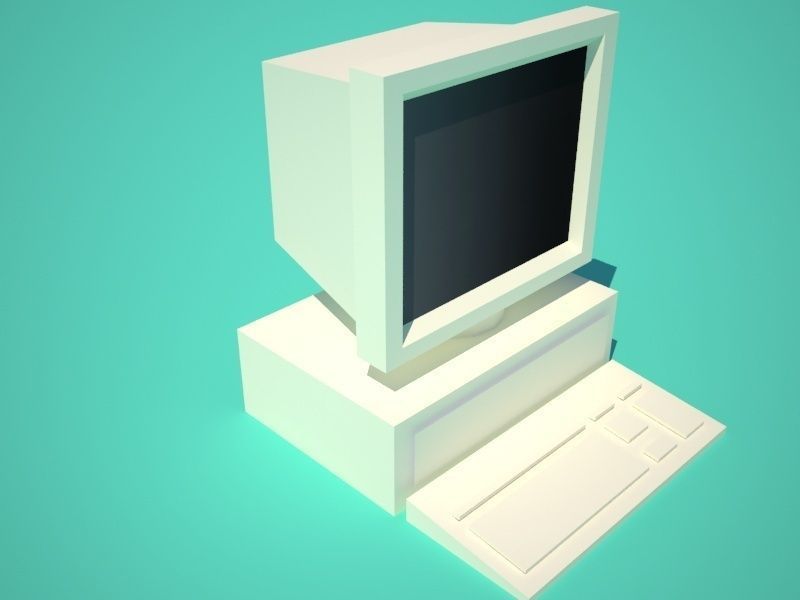 Low Poly Computer free VR / AR / low-poly 3D model | CGTrader