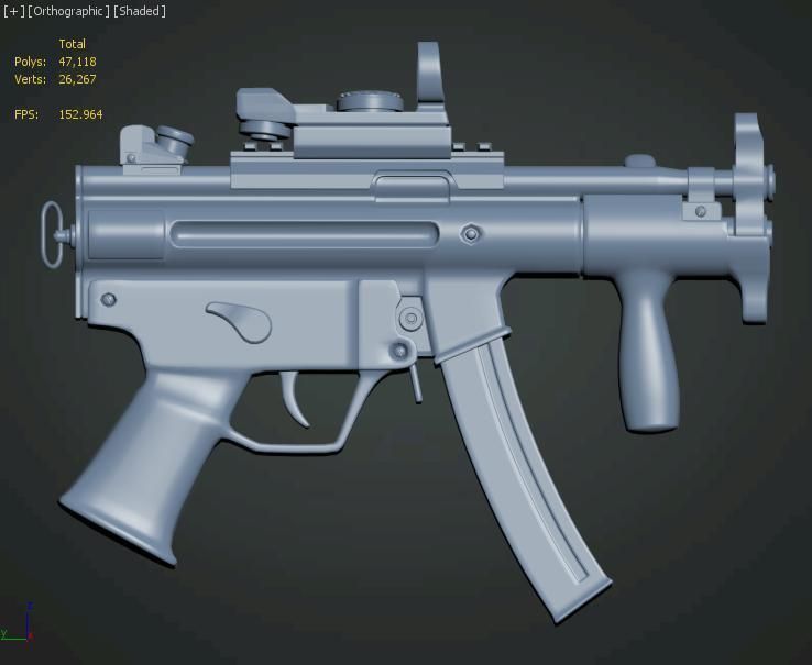MP5K Tactical Sub-Machinegun free 3D model | CGTrader