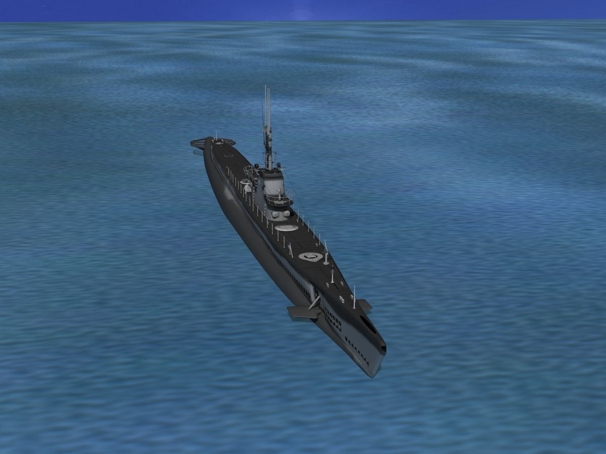 Balao Class Submarine SS290 USS Cisco VHP 3D model rigged | CGTrader