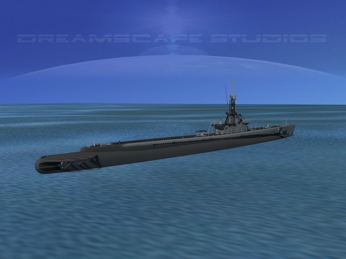 Balao Class Submarine SS311 USS Archerfish VHP 3D model rigged | CGTrader