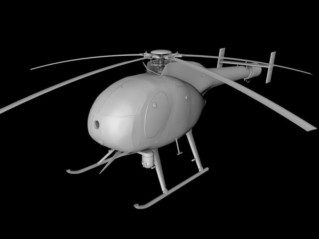 MD-500 Model 369D NOTAR Helicopter 3D Model MAX OBJ 3DS FBX C4D SKP ...