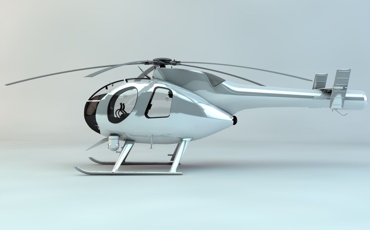 MD-500 Model 369D NOTAR Helicopter 3D Model .max .obj .3ds .fbx .c4d ...