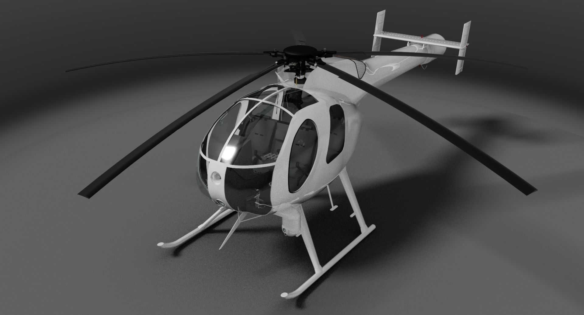 MD-500 Model 369D NOTAR Helicopter 3D Model .max .obj .3ds .fbx .c4d ...