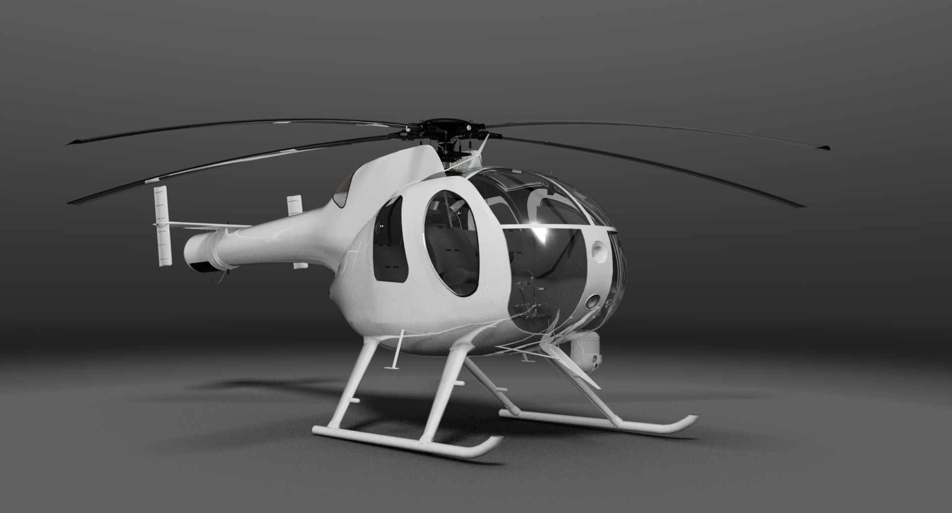 MD-500 Model 369D NOTAR Helicopter 3D Model .max .obj .3ds .fbx .c4d ...
