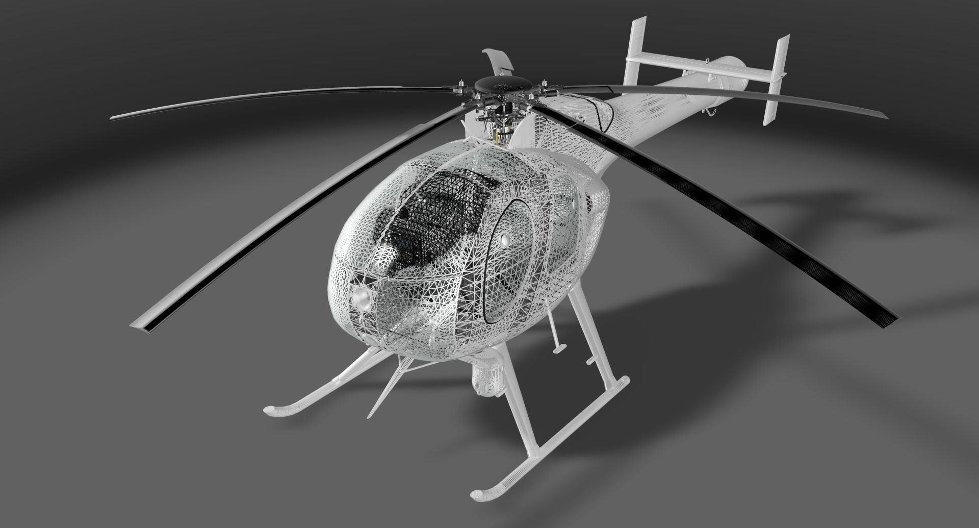 MD-500 Model 369D NOTAR Helicopter 3D Model .max .obj .3ds .fbx .c4d ...