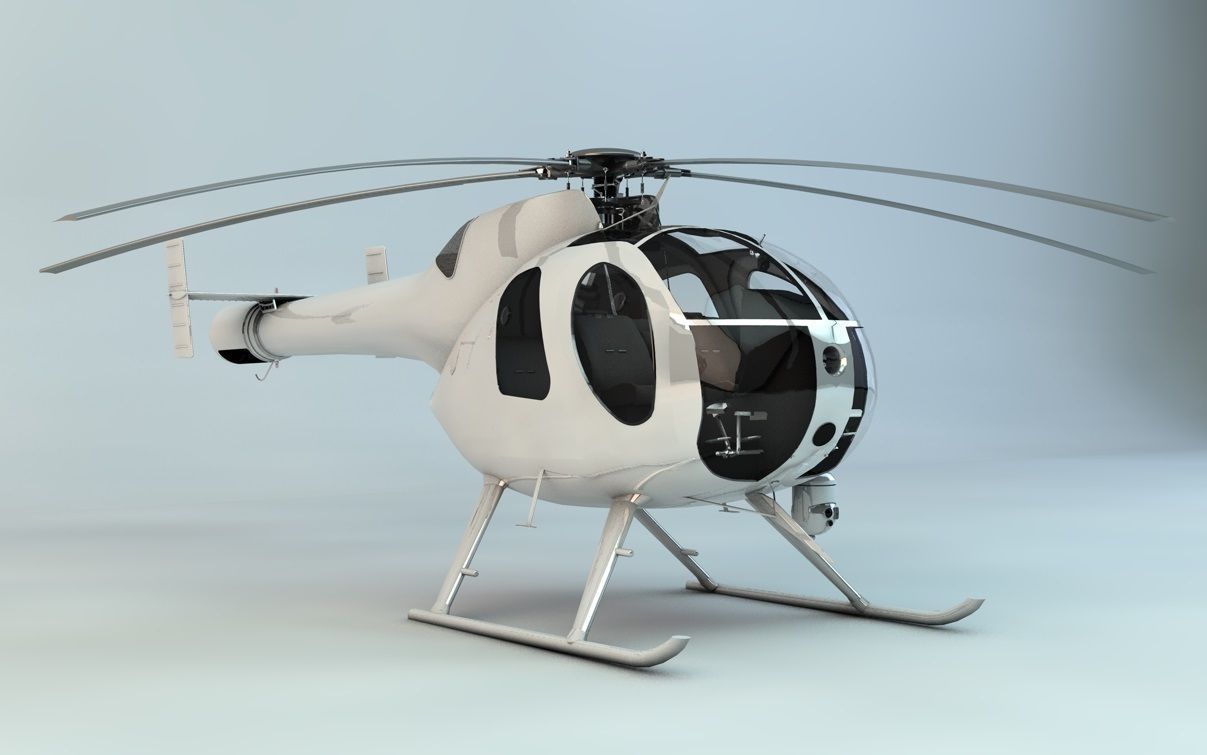 MD-500 Model 369D NOTAR Helicopter 3D Model .max .obj .3ds .fbx .c4d ...