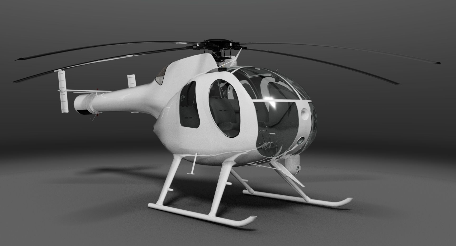 MD-500 Model 369D NOTAR Helicopter 3D Model .max .obj .3ds .fbx .c4d ...