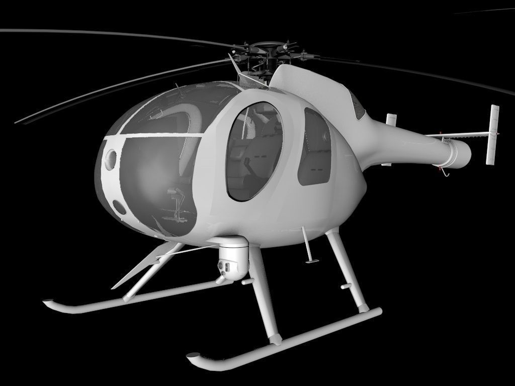 MD-500 Model 369D NOTAR Helicopter 3D Model .max .obj .3ds .fbx .c4d ...