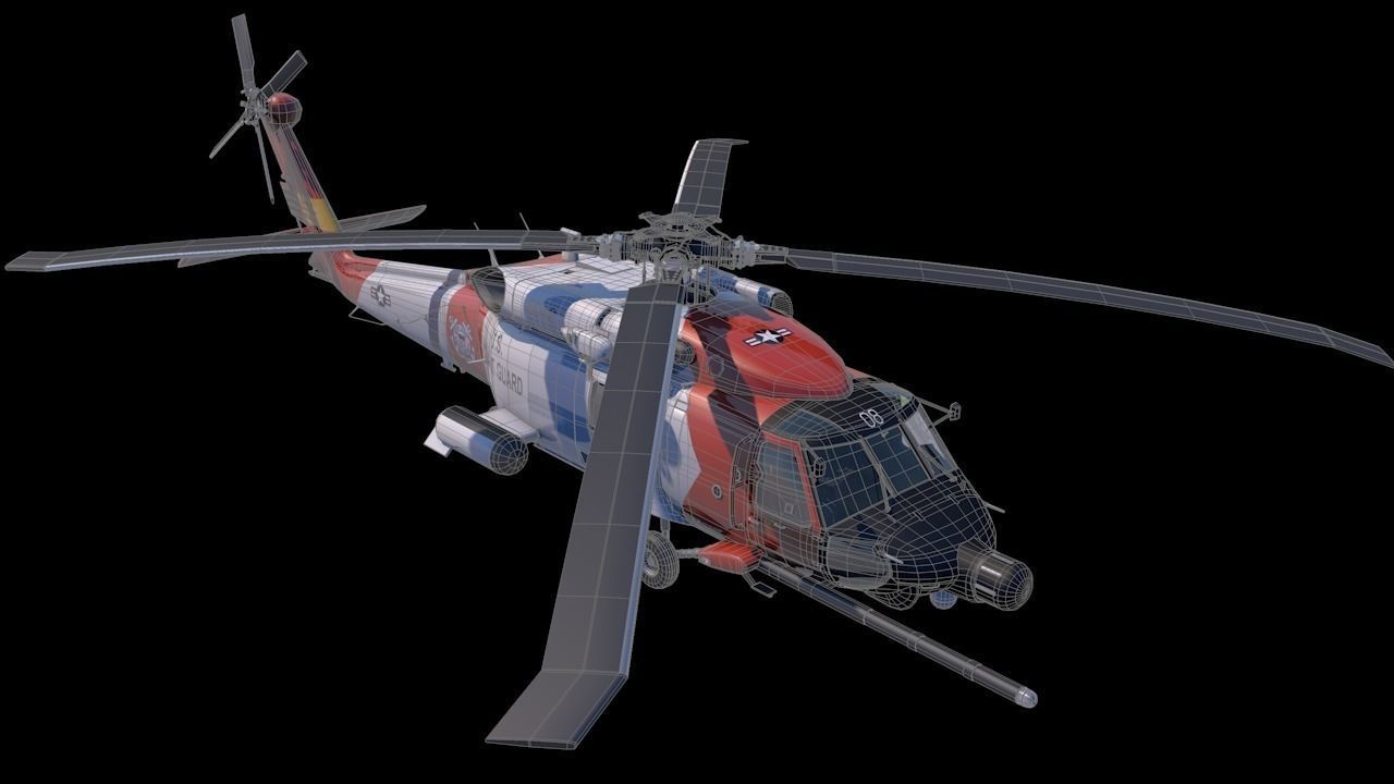 3D model SH-60 Sea Hawk Coast Guard VR / AR / low-poly | CGTrader