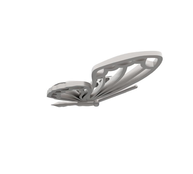 Butterfly - silver 3D model 3D printable | CGTrader