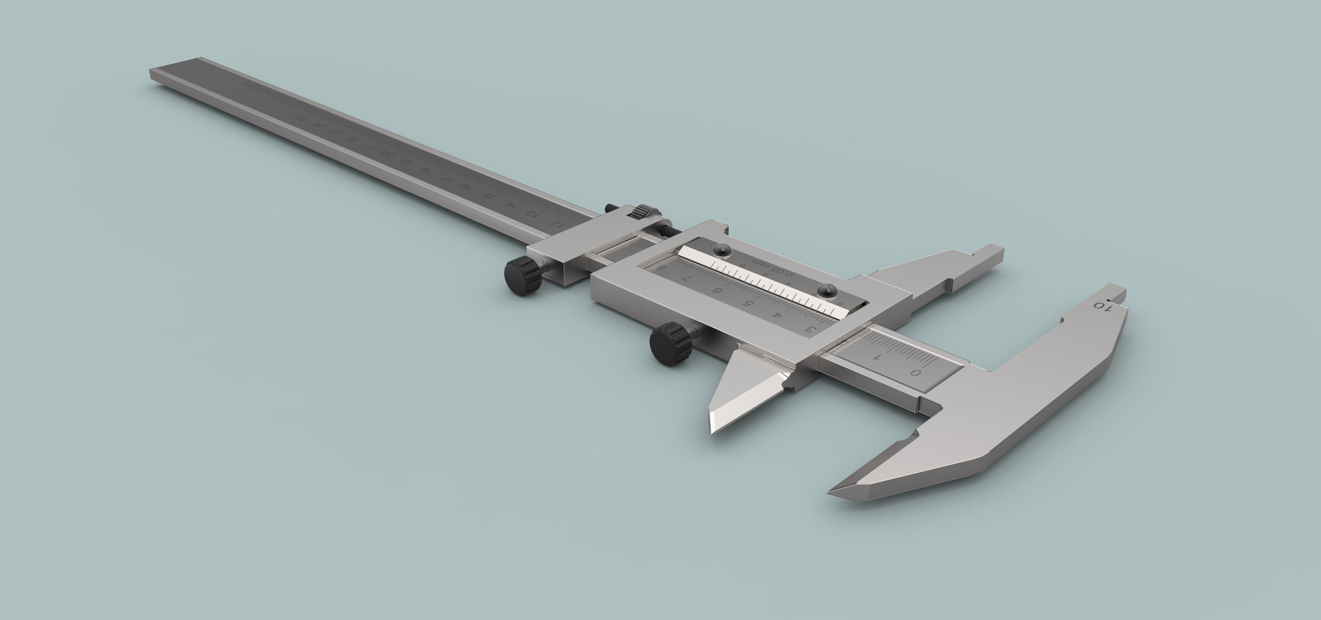 Vernier caliper 3D model | CGTrader