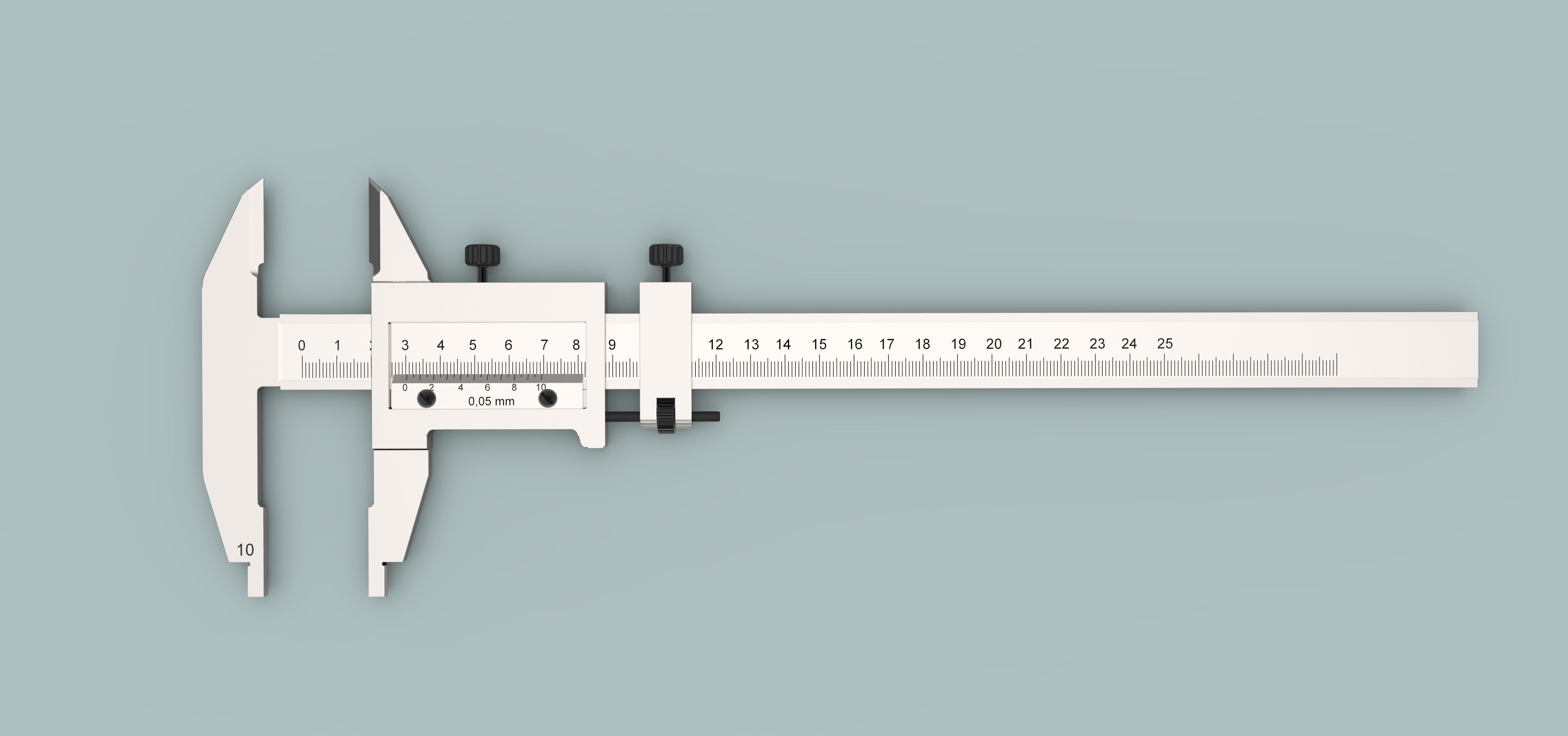 Vernier caliper 3D model | CGTrader