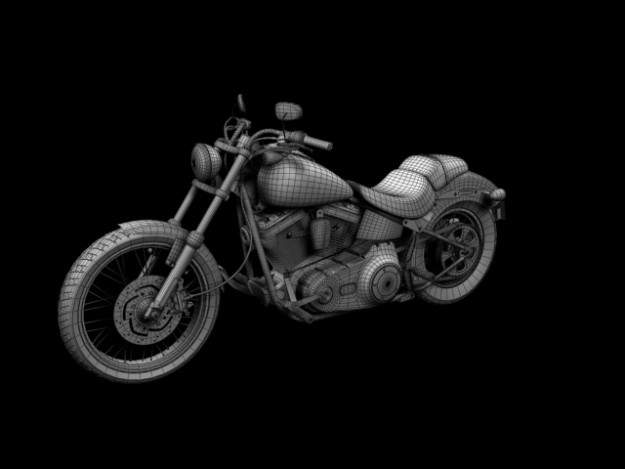 Harley-Davidson FXS Softail Blackline 2012 3D model | CGTrader