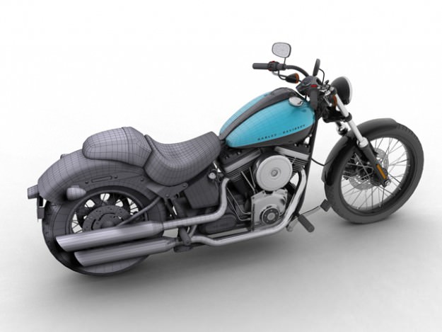 Harley-Davidson FXS Softail Blackline 2012 3D model | CGTrader