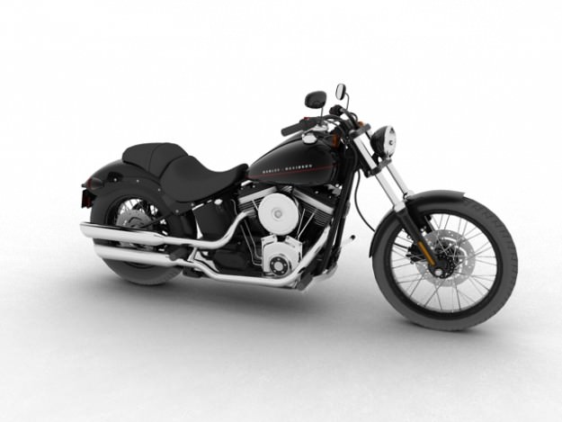Harley-Davidson FXS Softail Blackline 2012 3D model | CGTrader