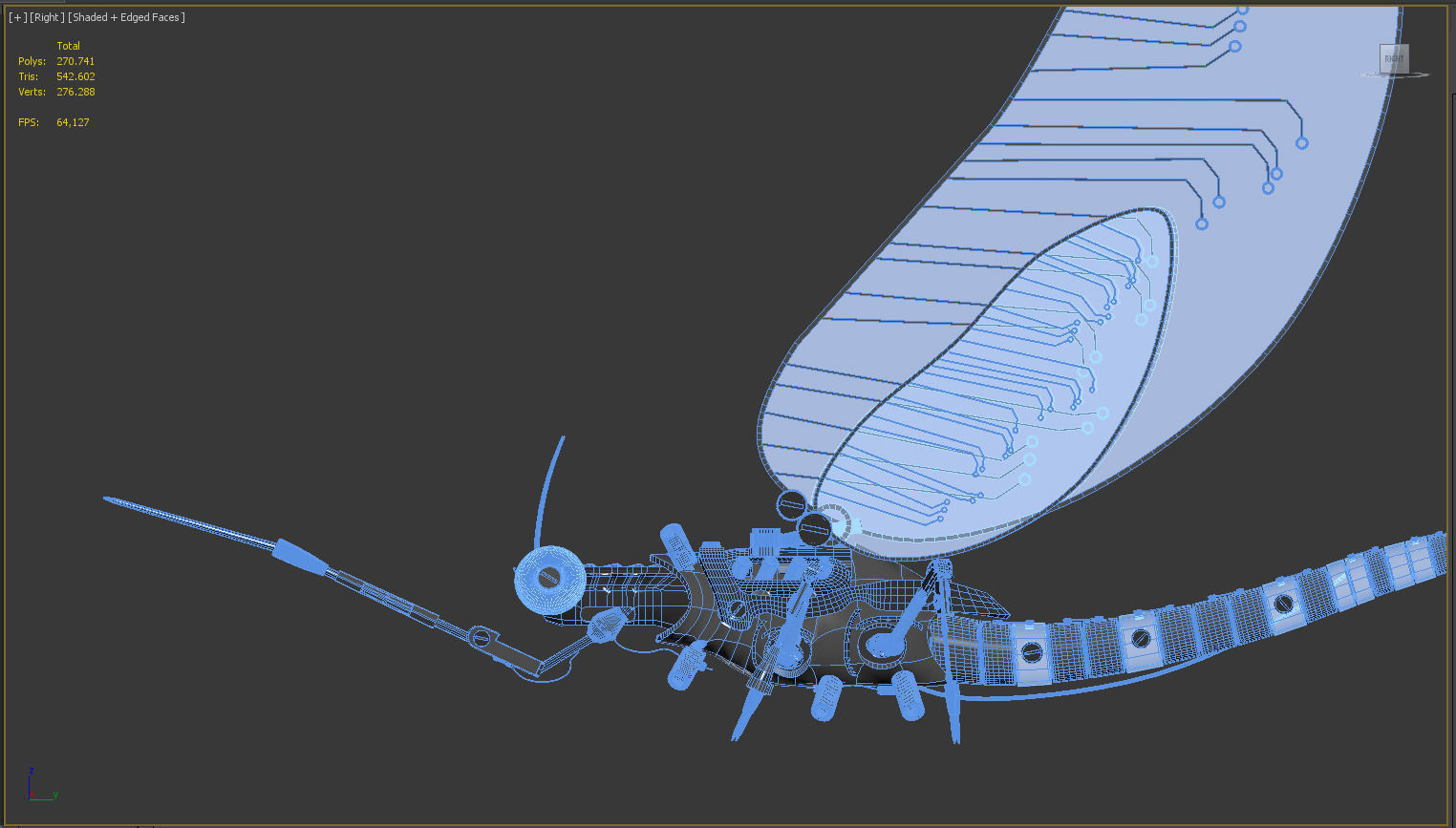 mechanical insect Ephemera Danica free 3D model | CGTrader