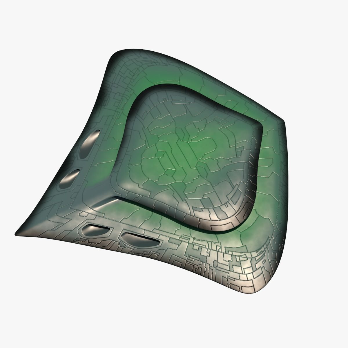alienstarship shaped object 3D model | CGTrader