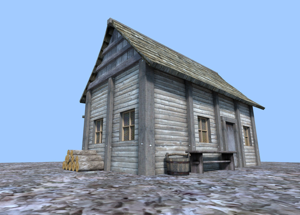 medieval hut 3D model | CGTrader