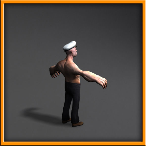 Popeye 3d cartoon character free VR / AR / low-poly 3D model | CGTrader