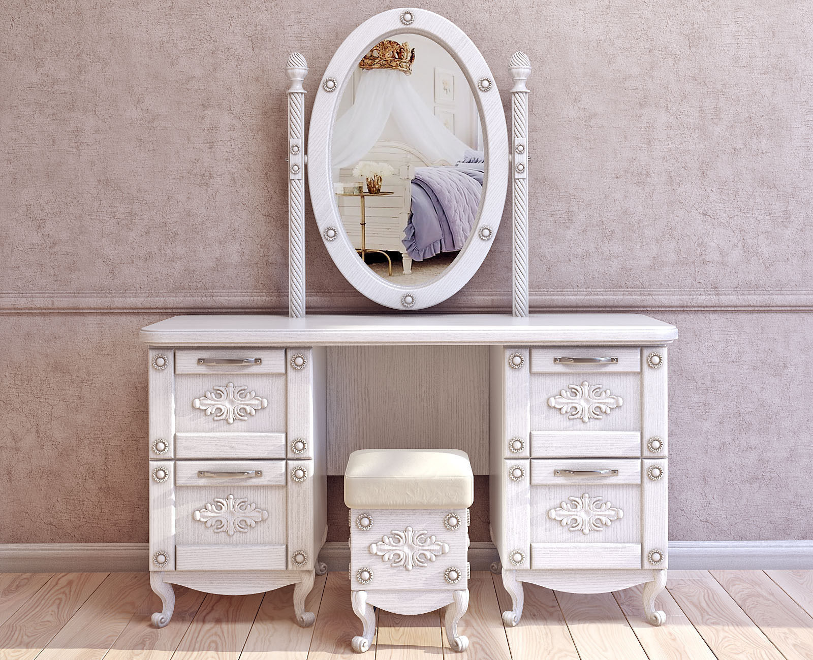 dresser with mirror free 3D model | CGTrader