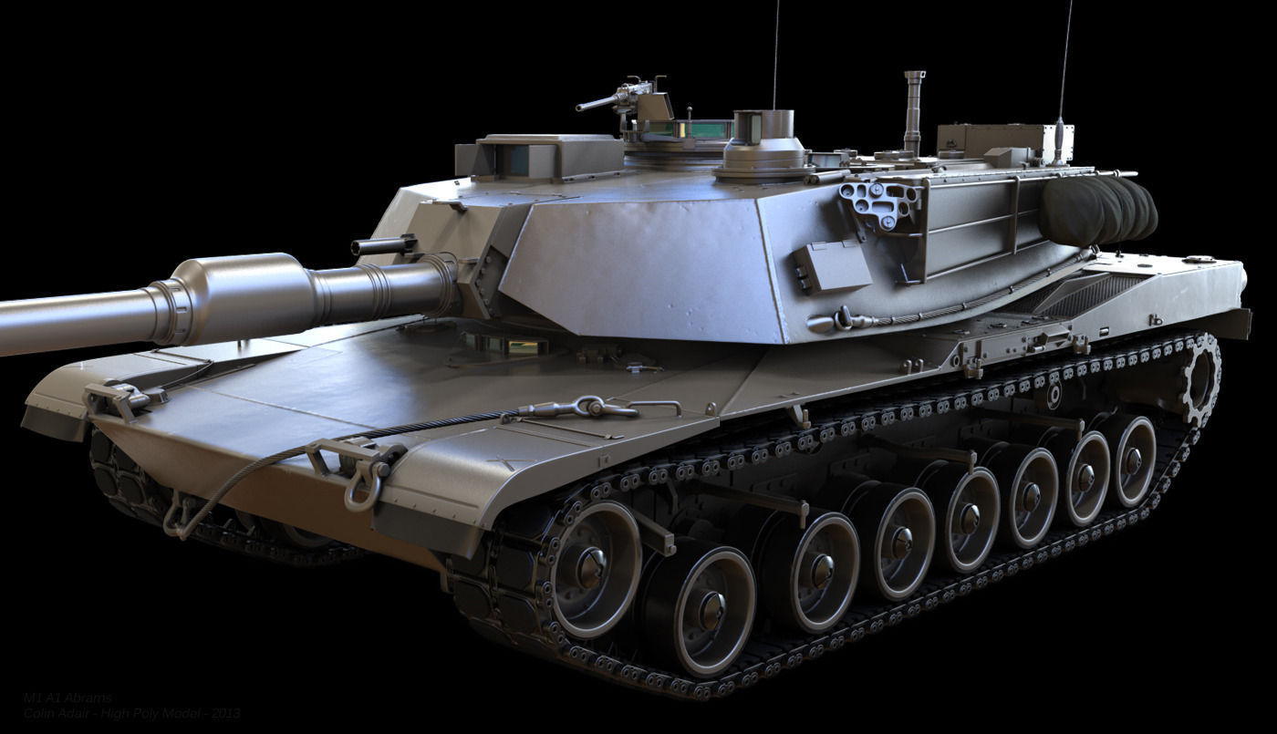 M1 A1 Abrams Tank 3D Model .max .fbx - CGTrader.com