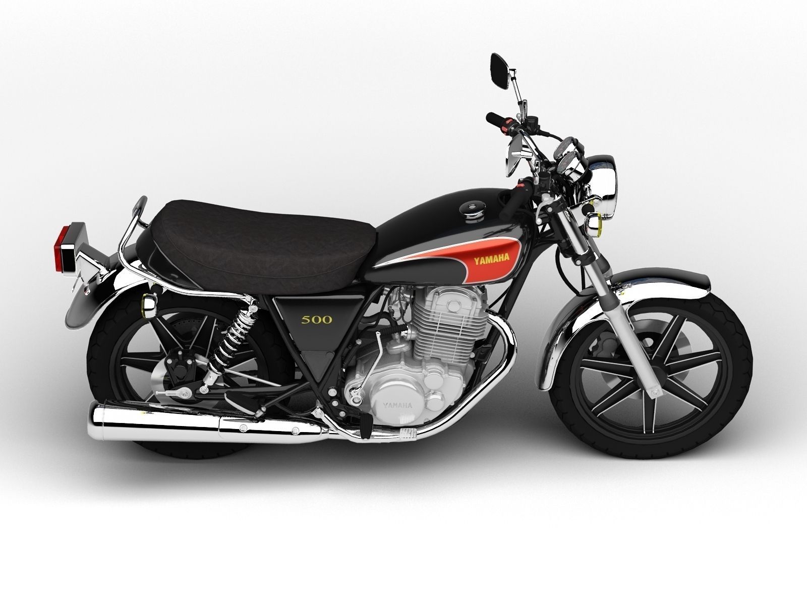 Yamaha SR500 1978 3D model | CGTrader