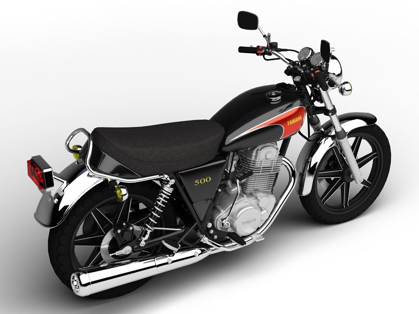 Yamaha SR500 1978 3D model | CGTrader