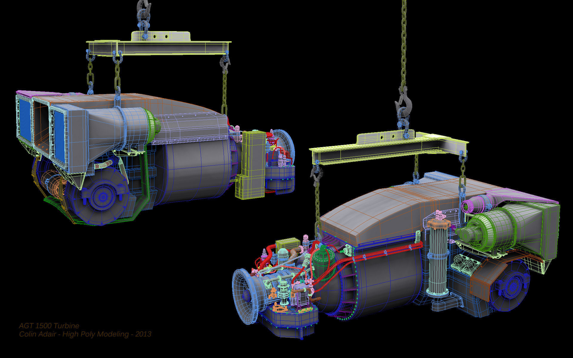 AGT 1500 Turbine Engine 3D Model .max .fbx - CGTrader.com