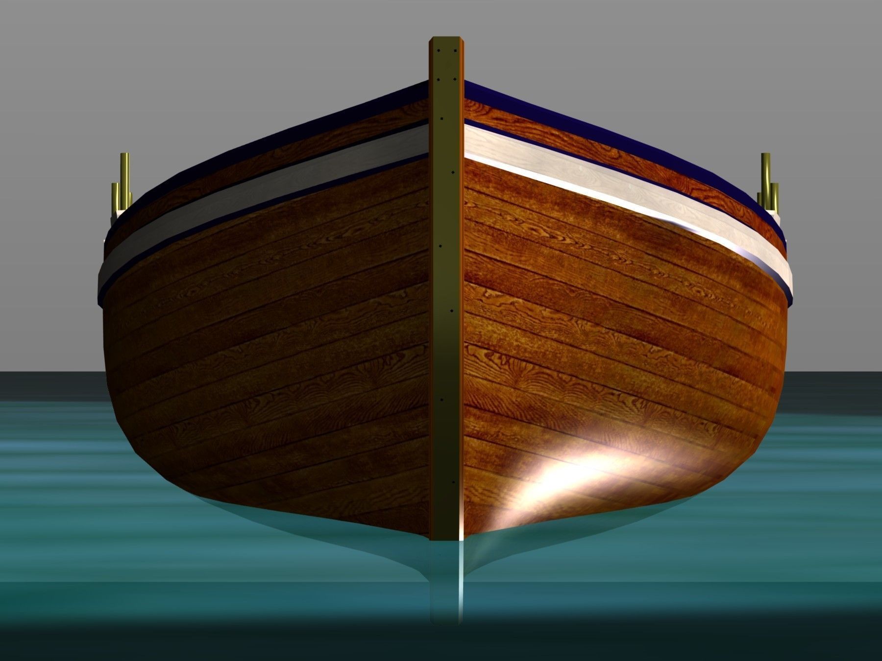 3D model Captain Gig Boat 19th Century VR / AR / low-poly | CGTrader