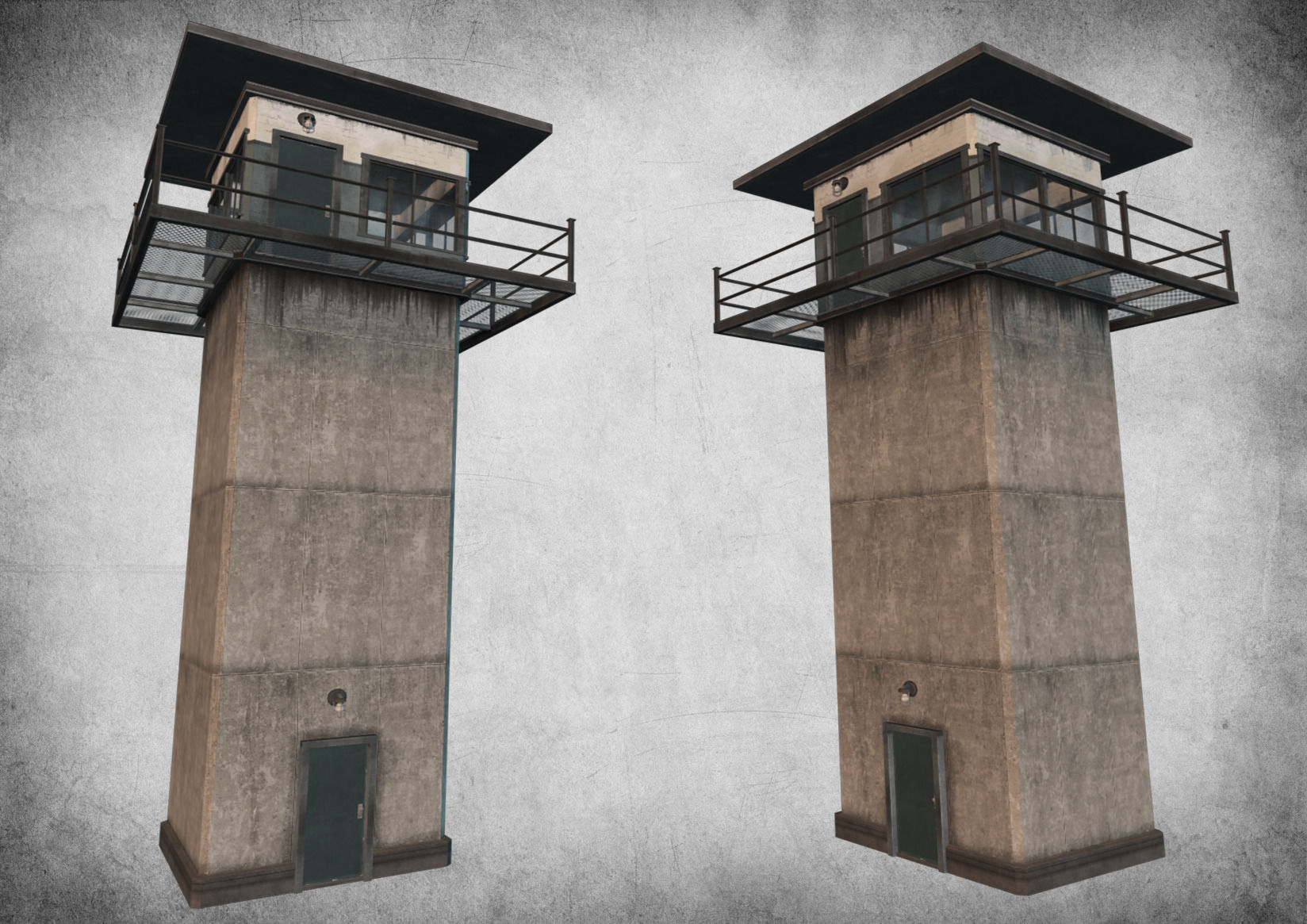 3D model Prison Tower VR / AR / low-poly MAX OBJ 3DS FBX DXF DAE ...