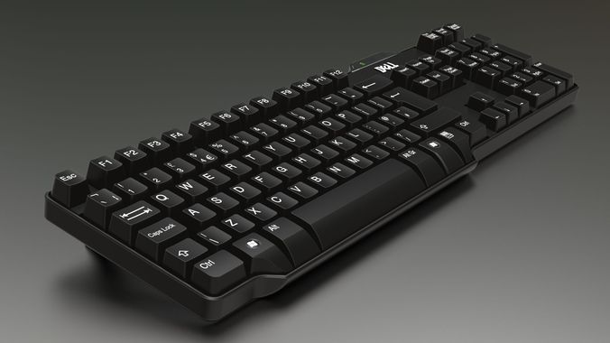 Keyboard Dell 3D Model .sldprt .sldasm .slddrw .ige .igs .iges ...
