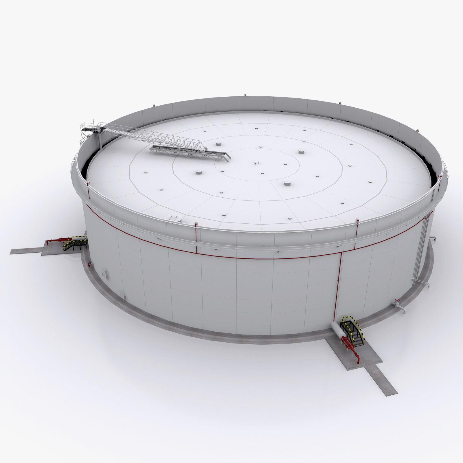 Large oil tank with floating roof 3D Model .max .3ds .fbx - CGTrader.com