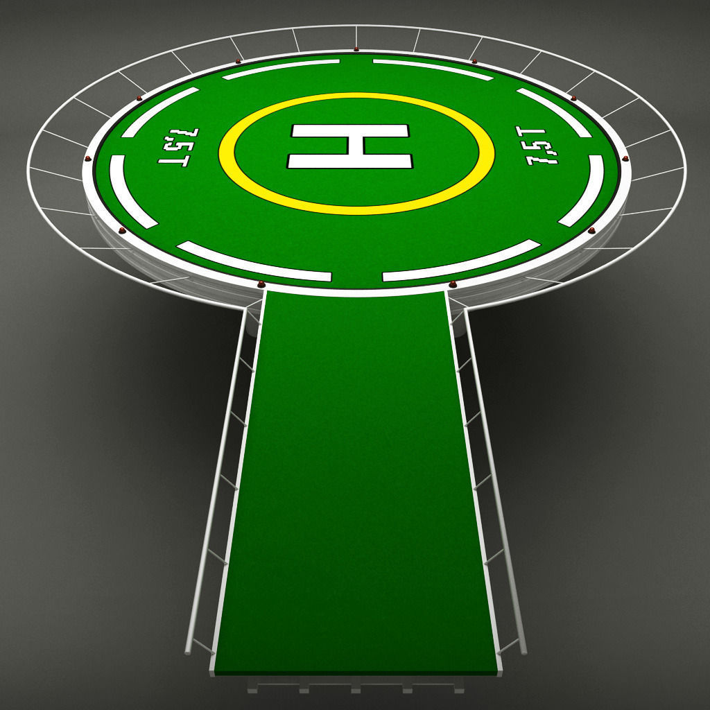 Helipad helicopter pad pack 3D model | CGTrader
