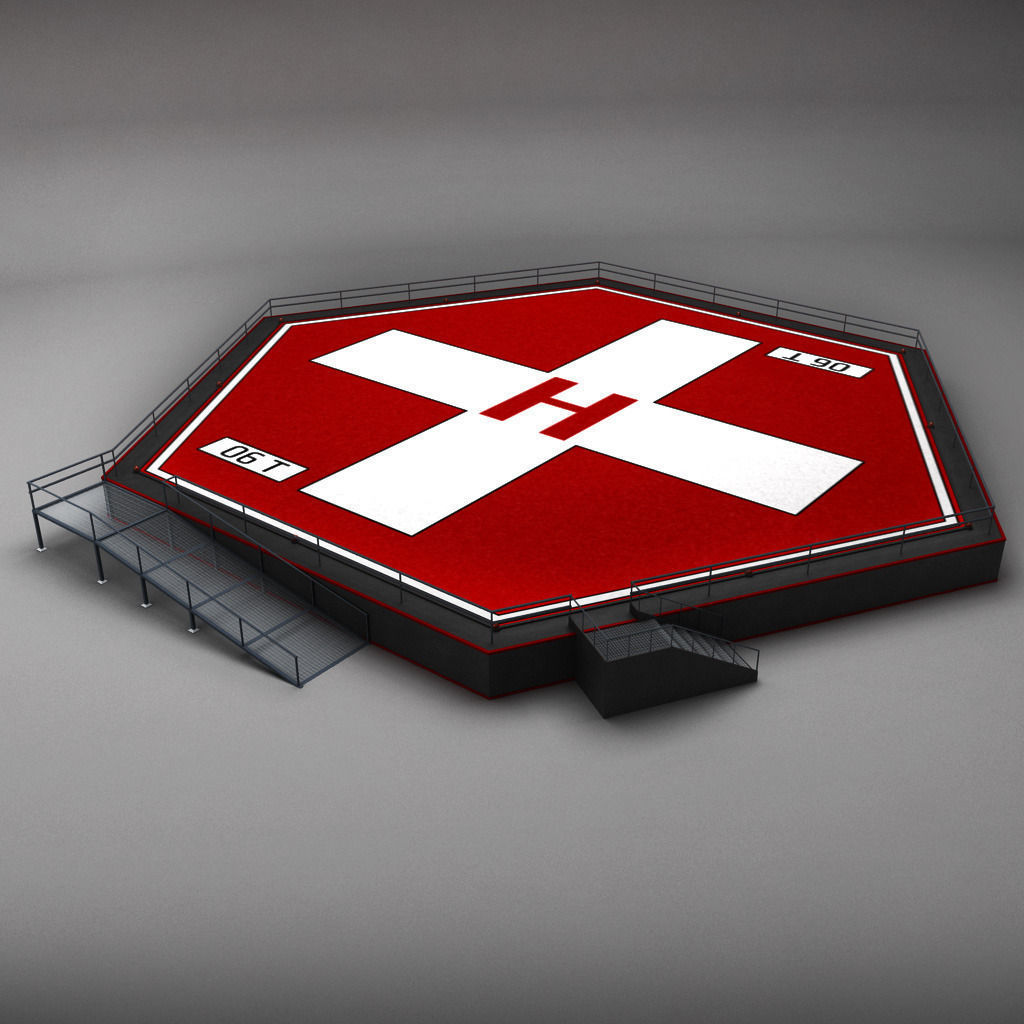 Helipad helicopter pad pack 3D model | CGTrader