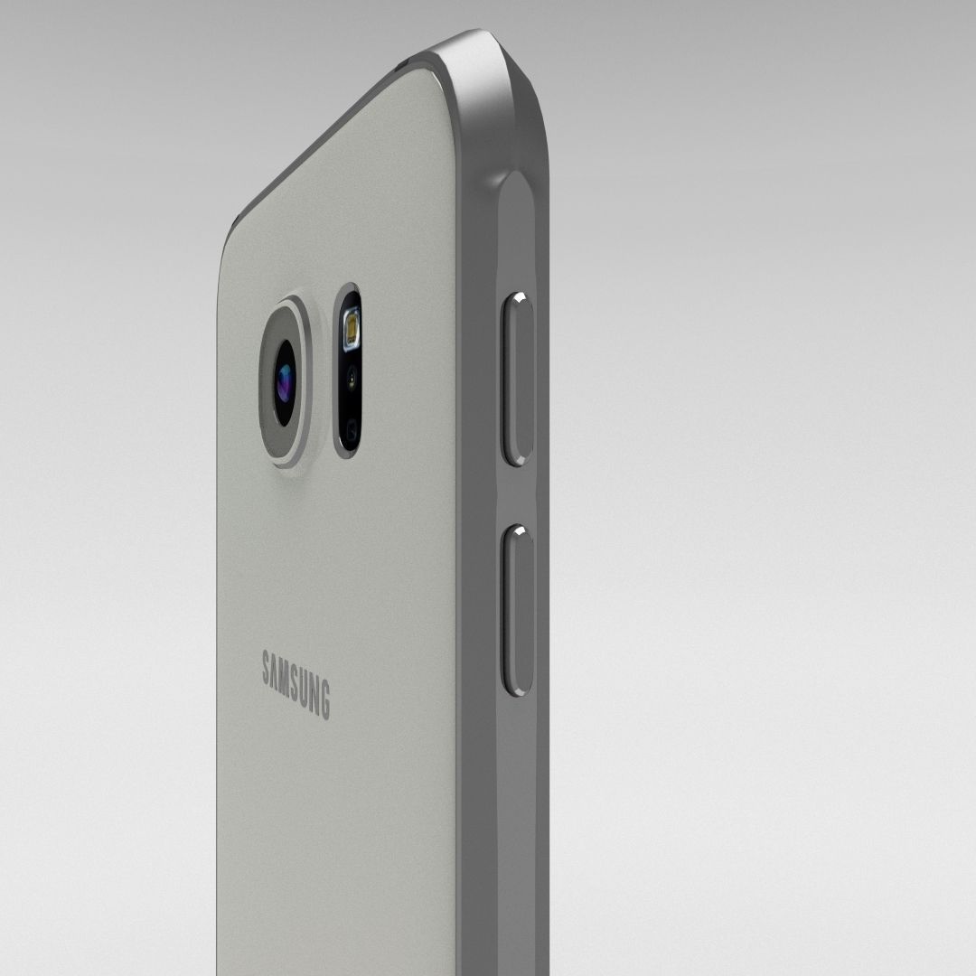 3D model Samsung Galaxy S6 White Pearl VR / AR / low-poly | CGTrader