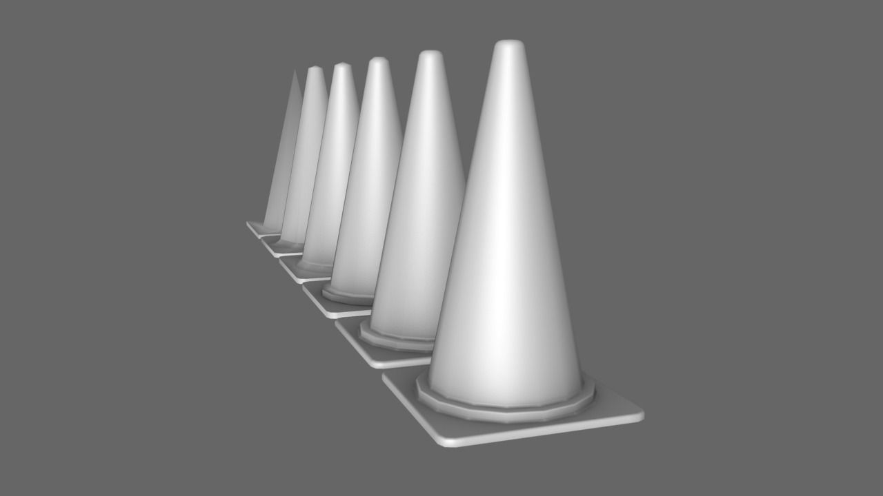 Street Cone Race free 3D model | CGTrader