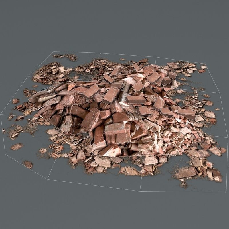 3D model Brick Debris Pile VR / AR / low-poly | CGTrader