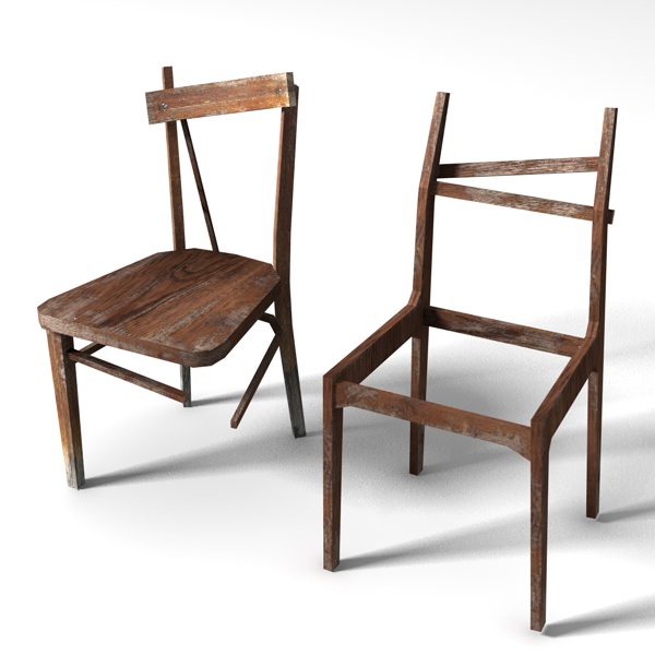 3D model Old Low Poly Chairs VR / AR / low-poly | CGTrader
