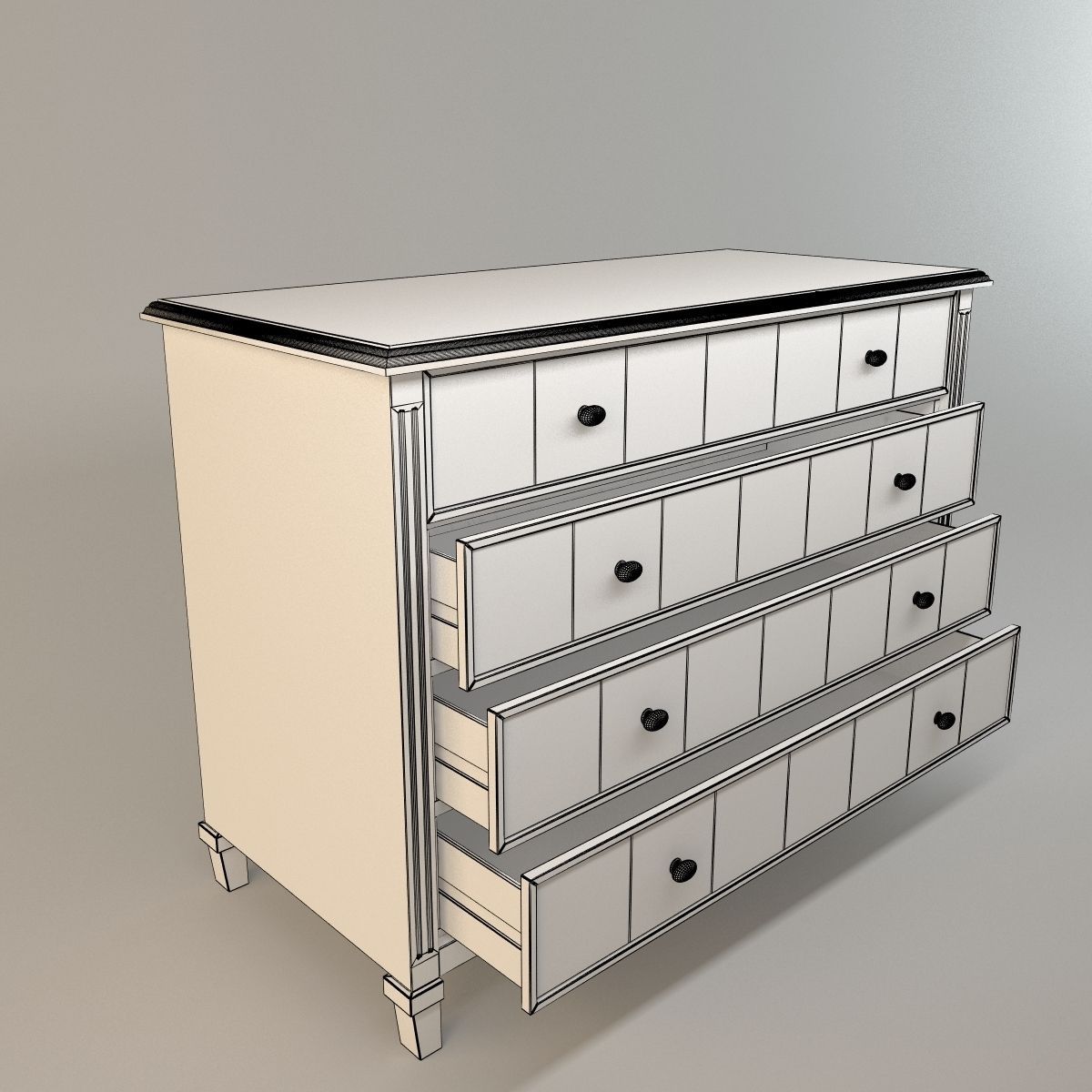Chest of drawers vintage 3D model | CGTrader