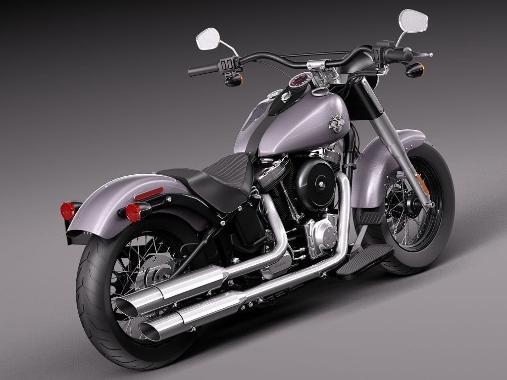 Harley-Davidson Softail Slim 2015 3D Model .max .obj .3ds .fbx .c4d ...