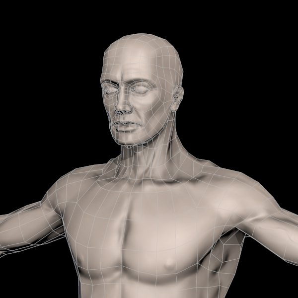 Man topology 3D model | CGTrader